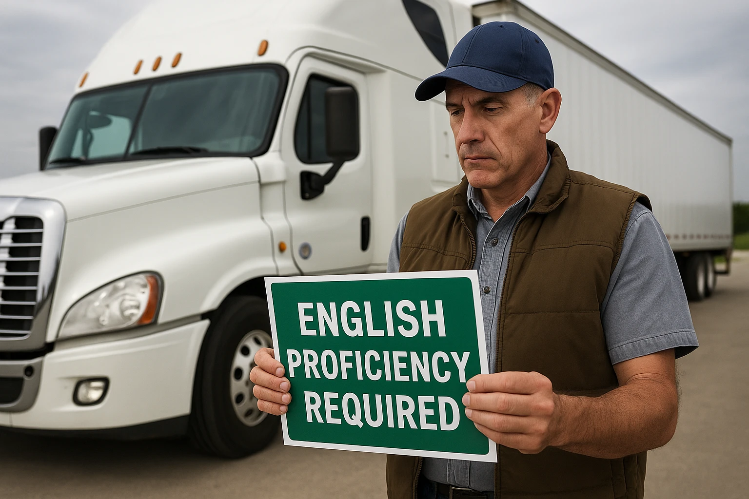 ¿Sin inglés? No guías: Trump endurece requisito a camioneros